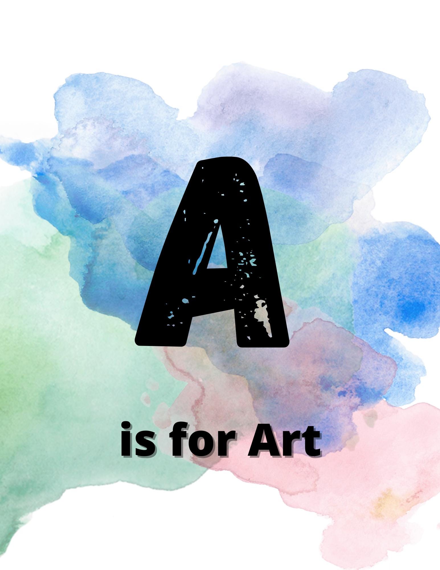 Art Alphabet Cards - 2 Sizes Included! - Etsy