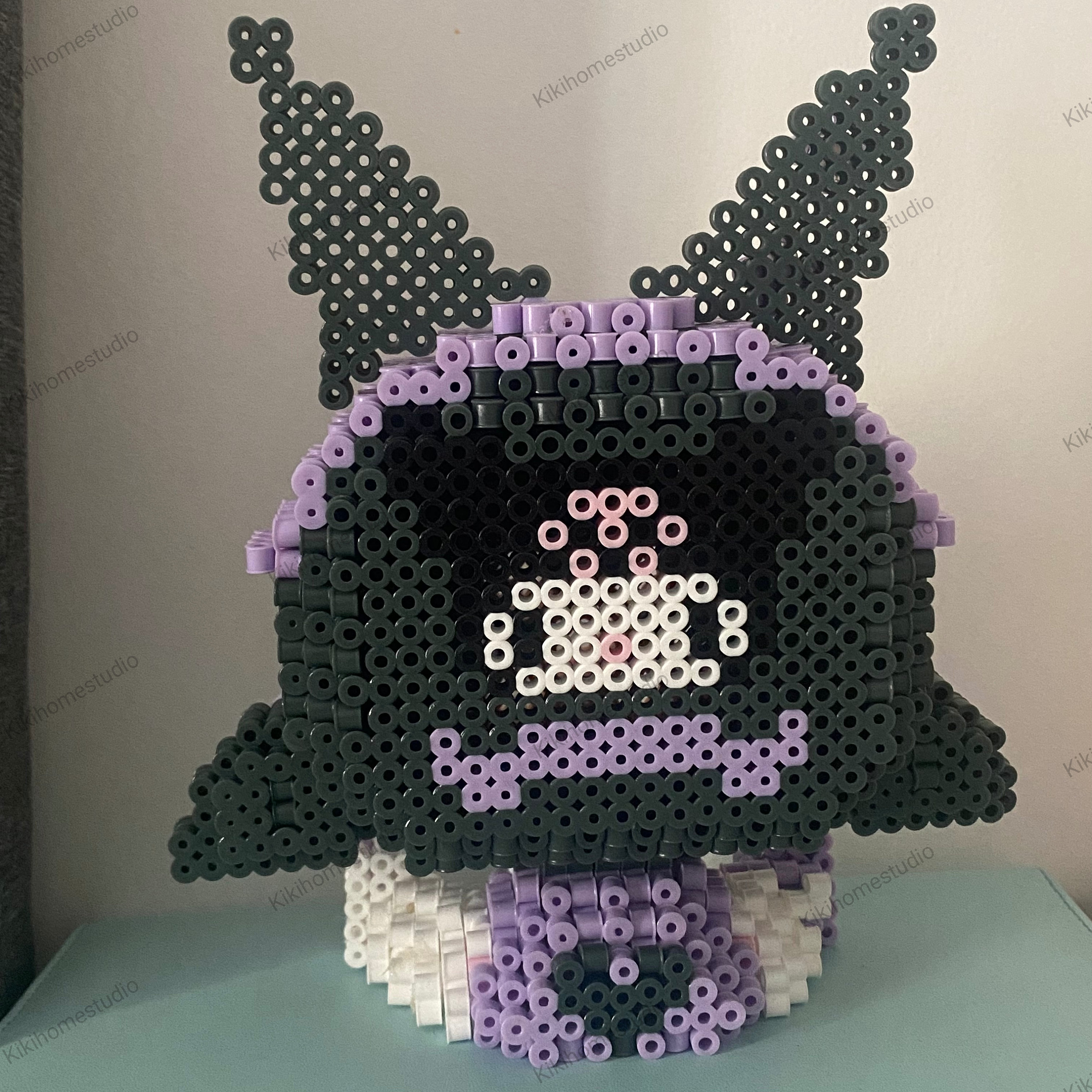 Skullpanda Cosplay Kuromi 3D Perler Beads, Pixel Art, Perler Beads Art ...