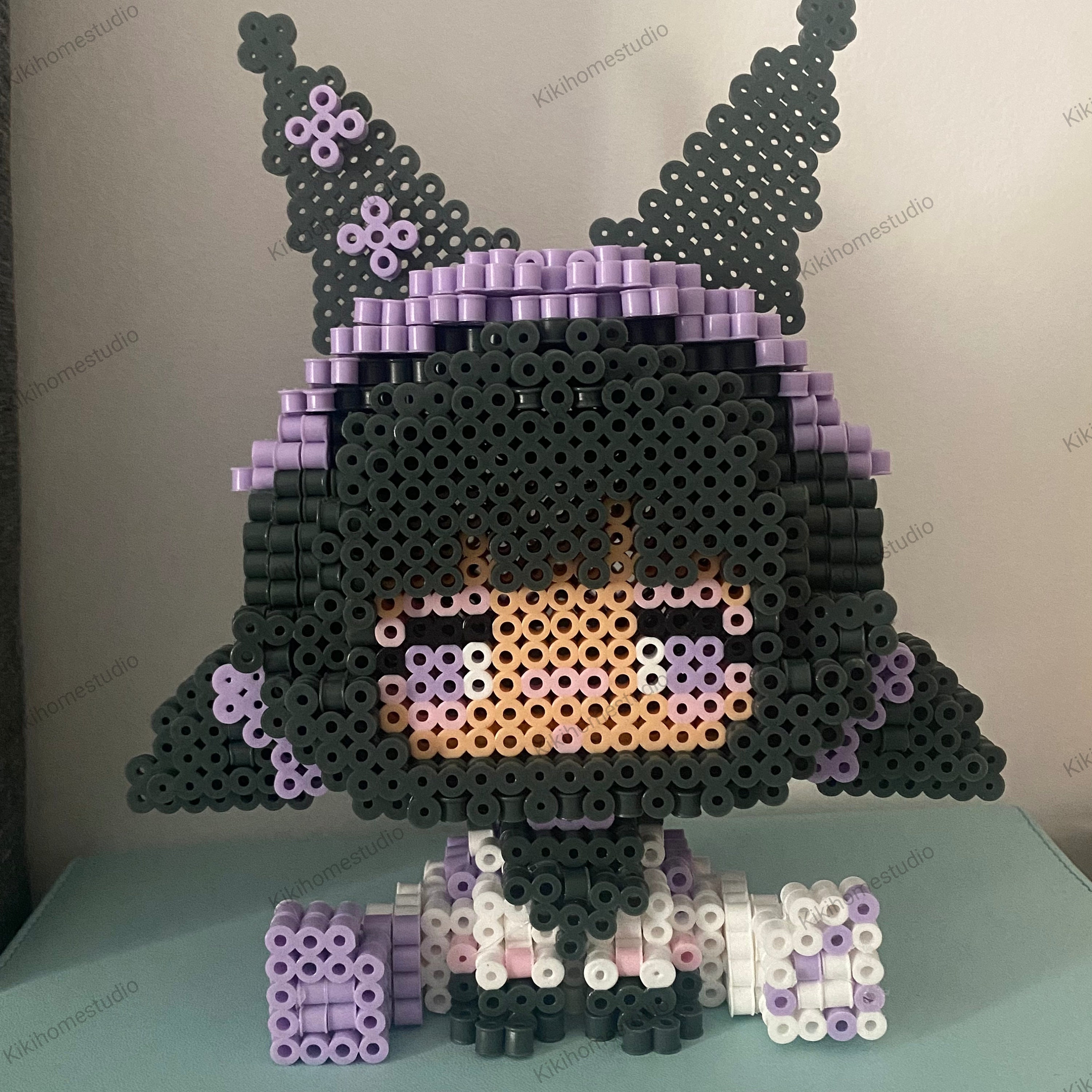 Skullpanda Cosplay Kuromi 3D Perler Beads, Pixel Art, Perler Beads Art ...