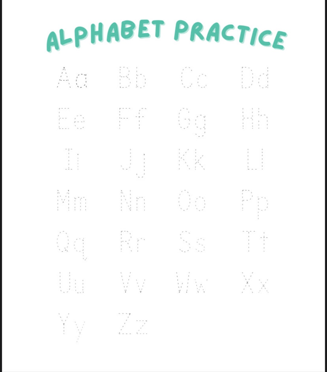 Alphabet Handwriting Practice - Etsy