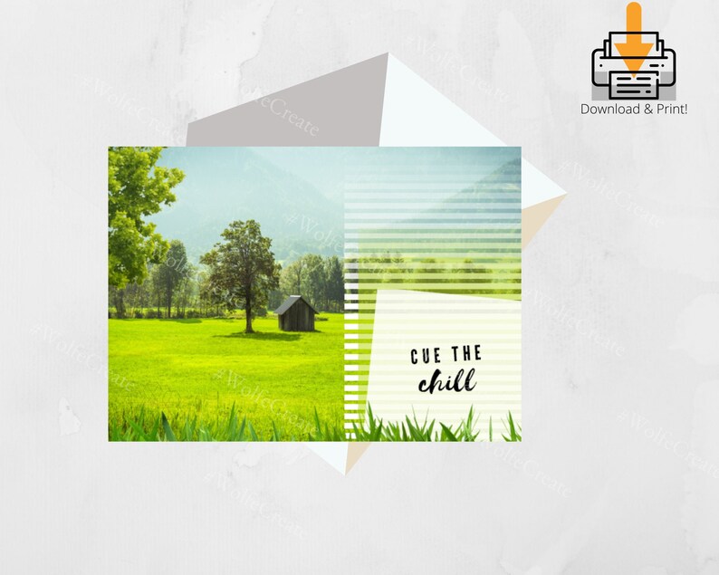 Printable Chill Invitation Card Invite Relax Dual-sided - Etsy