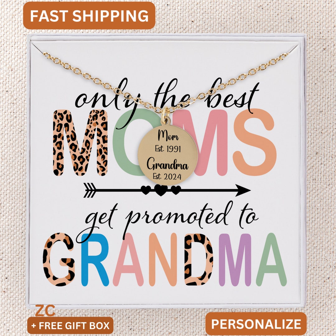 New Grandma Gift Baby Announcement Grandparent Promoted to Grandma ...