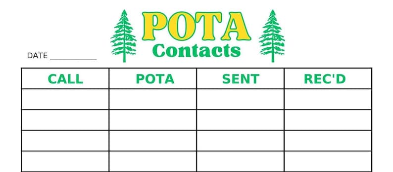 Ham Radio, Radio Log, Ham Radio Log, POTA, Parks on the Air, POTA Log ...