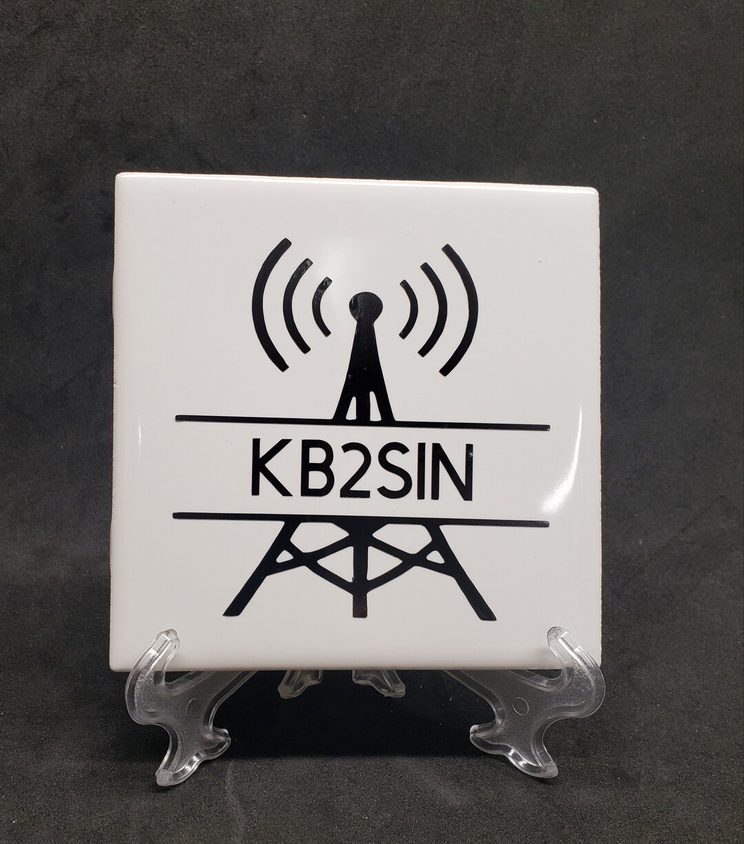 Ham Radio Ceramic Coaster, Amateur Radio, Personalized Call Sign - Etsy