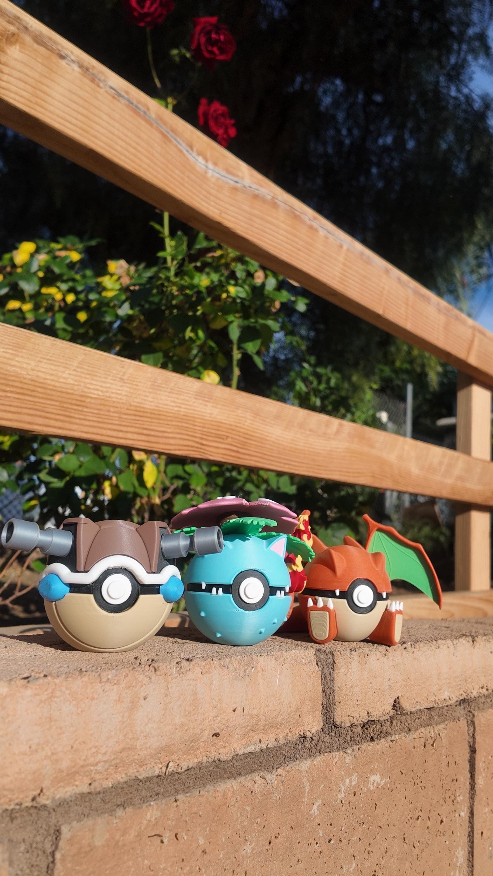 Fire, Water, and Grass Inspired Pokeball Set - Etsy