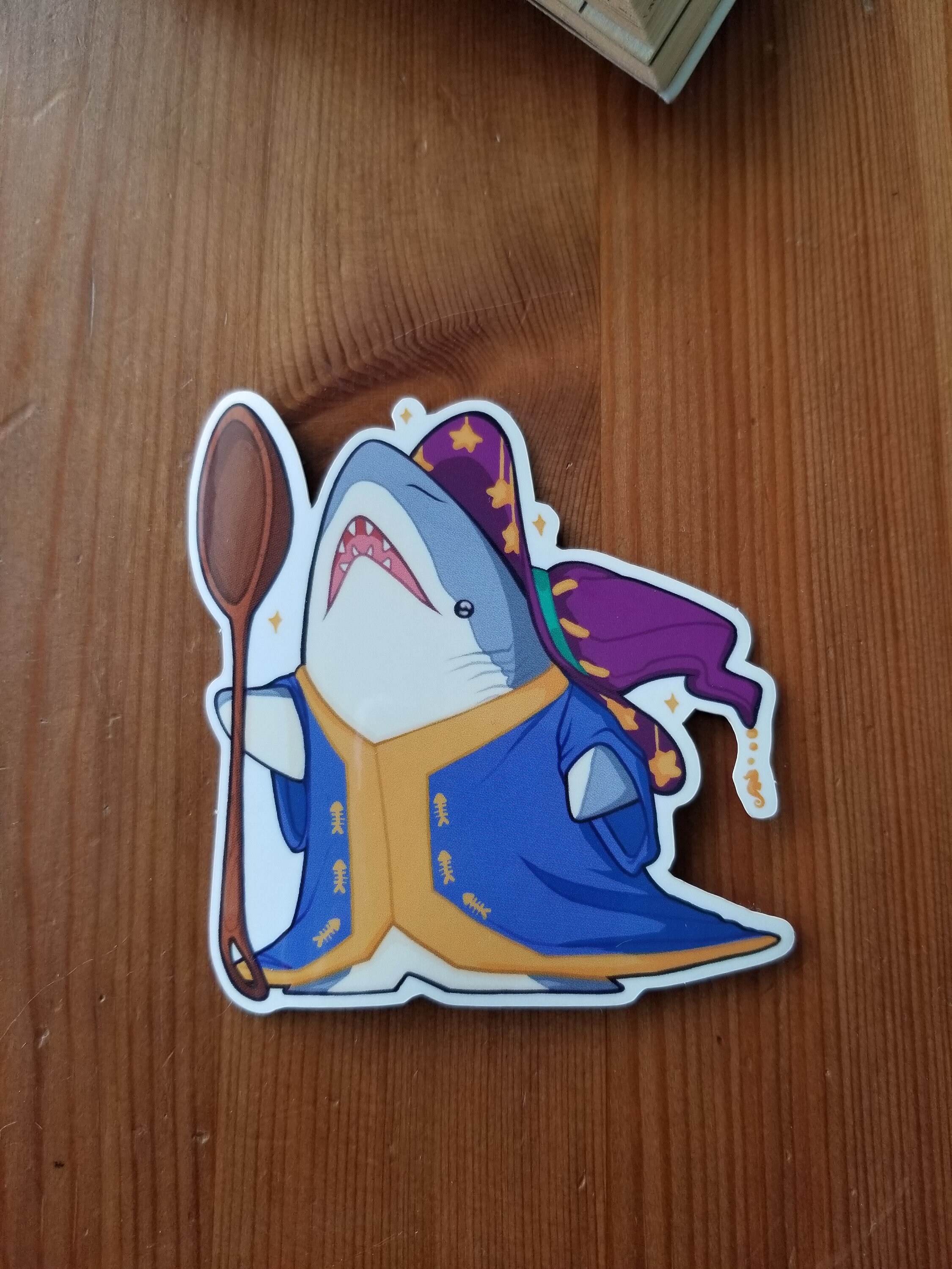 Shark Wizard Sticker - Etsy
