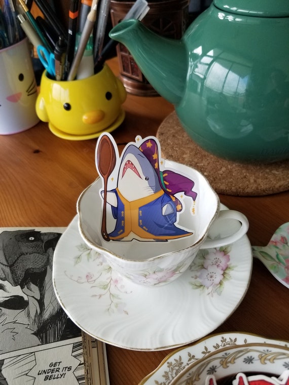 Shark Wizard Sticker - Etsy