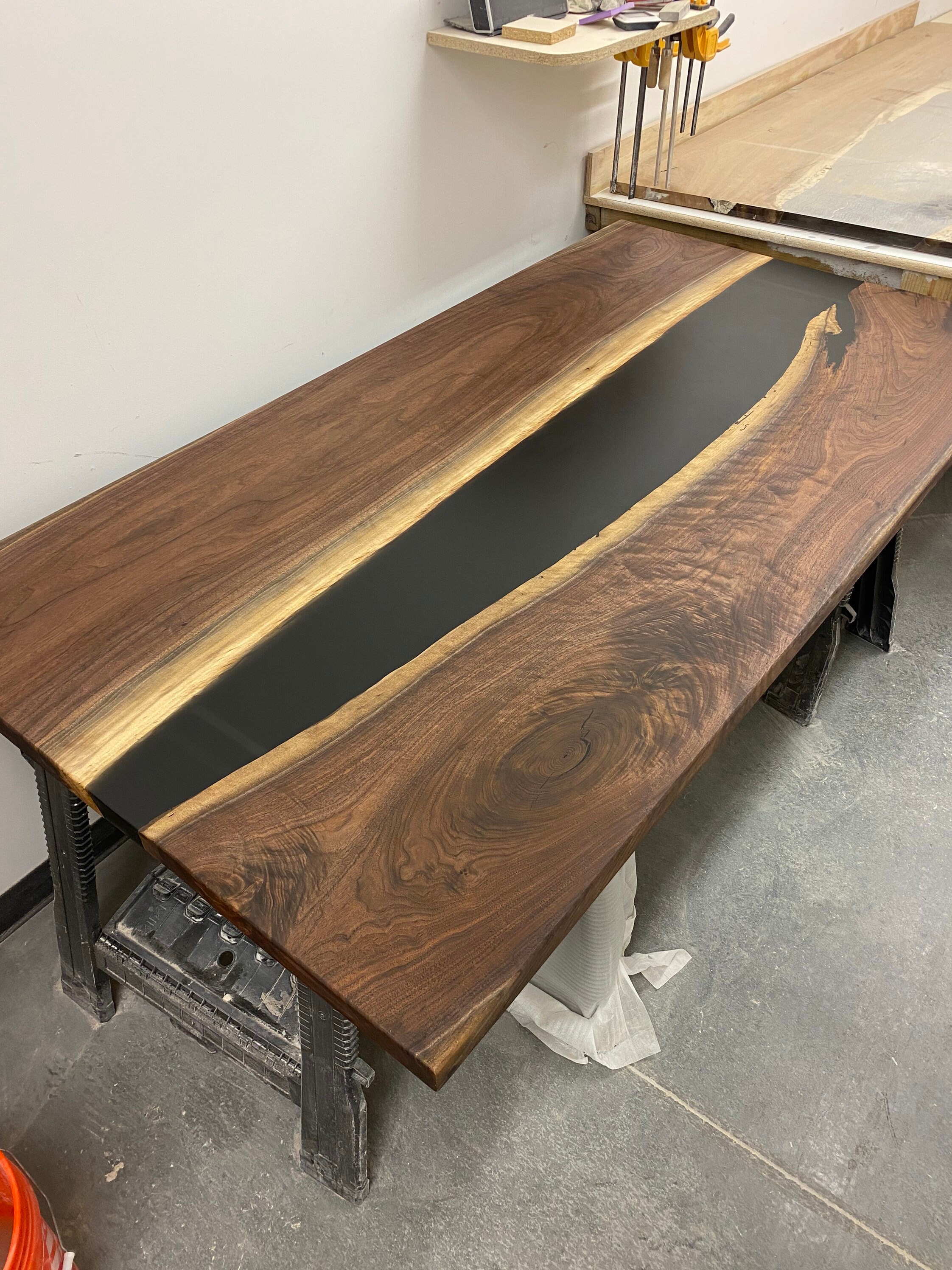 Personalized Live Edge Black Walnut / Epoxy Dining Tables - Etsy
