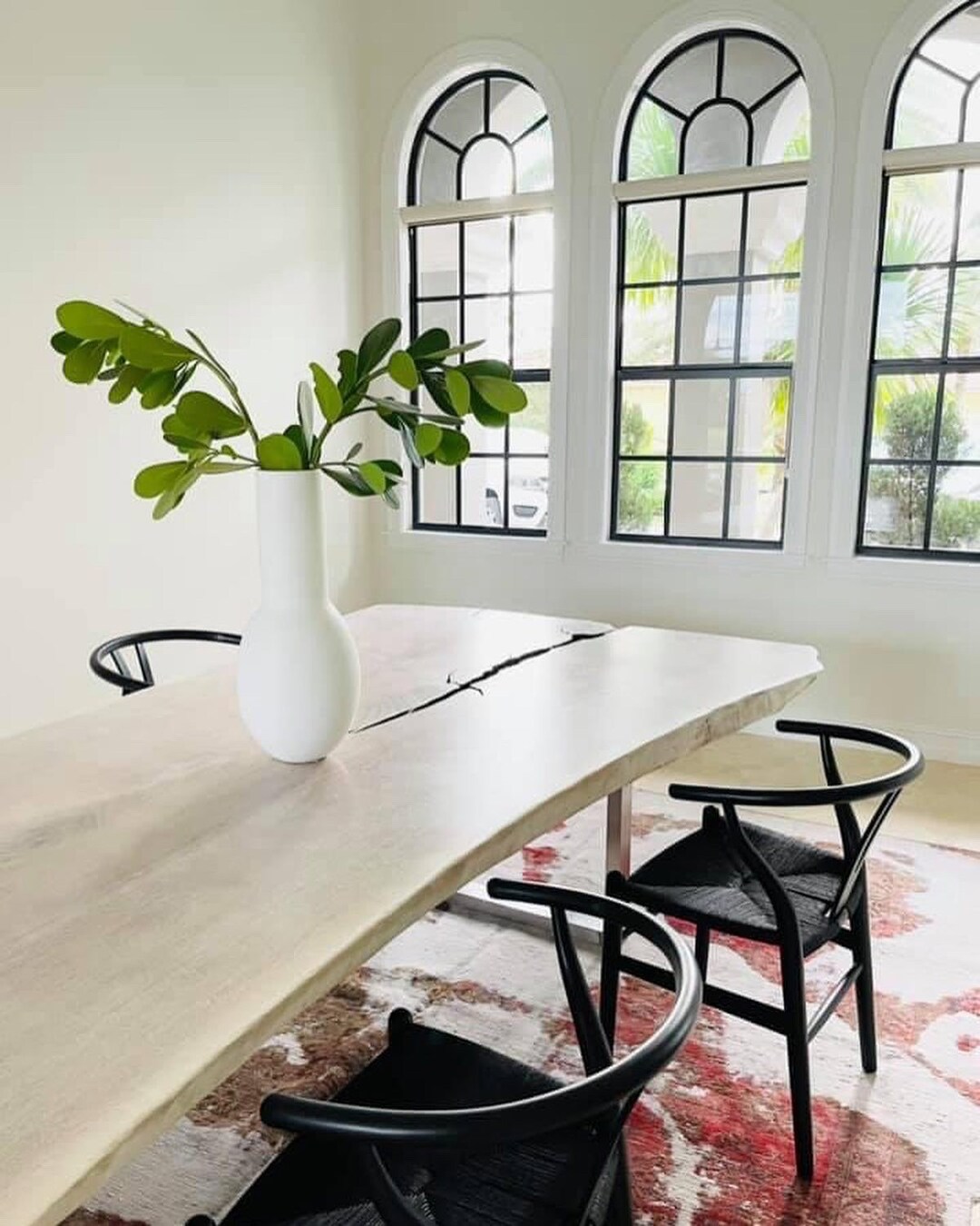 Custom Contemporary Modern Dining Table / Epoxy Dining Table / White ...