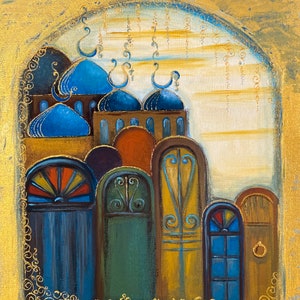 Traditional Iraqi and Arabian Wall Art/ Original Acrylic on Canvas ...