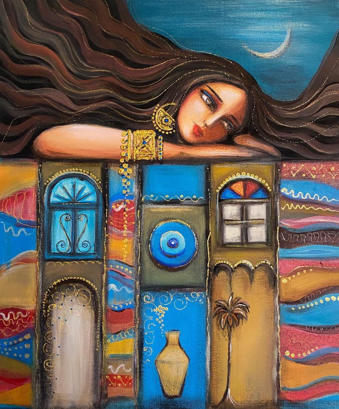 Original Iraqi Art. on the Fence. Traditional and Cultural Features. - Etsy