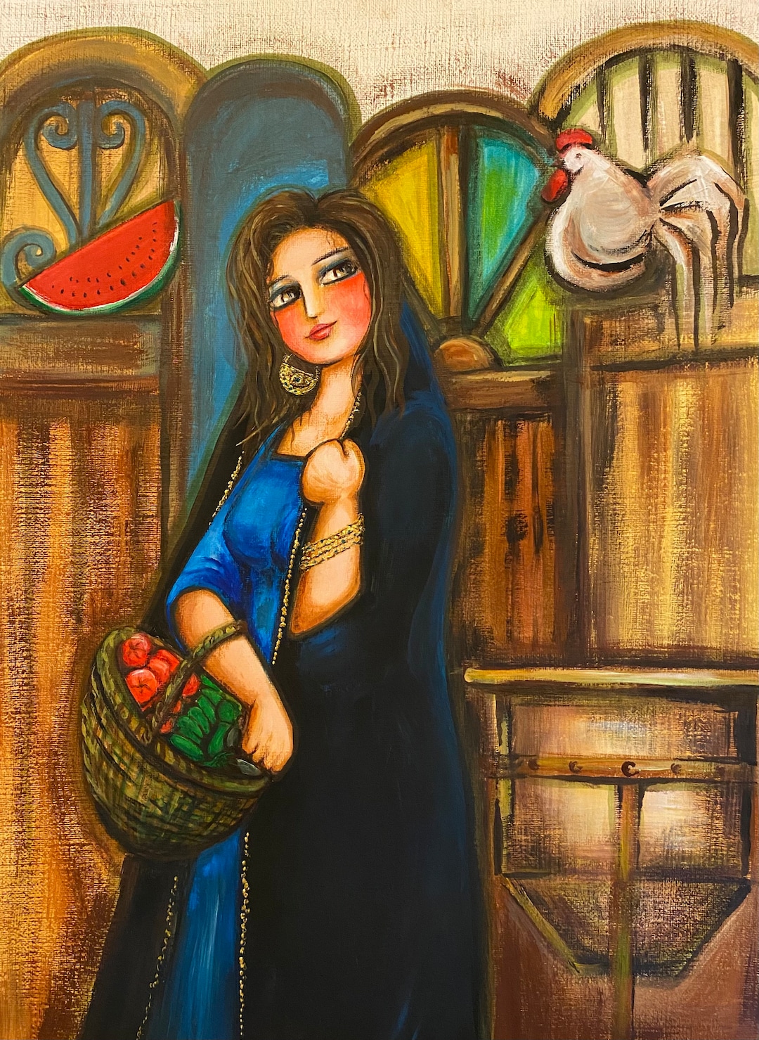 Original Iraqi Art. Acrylic and Mixed Media on 42 by 29 Cm Paper ...