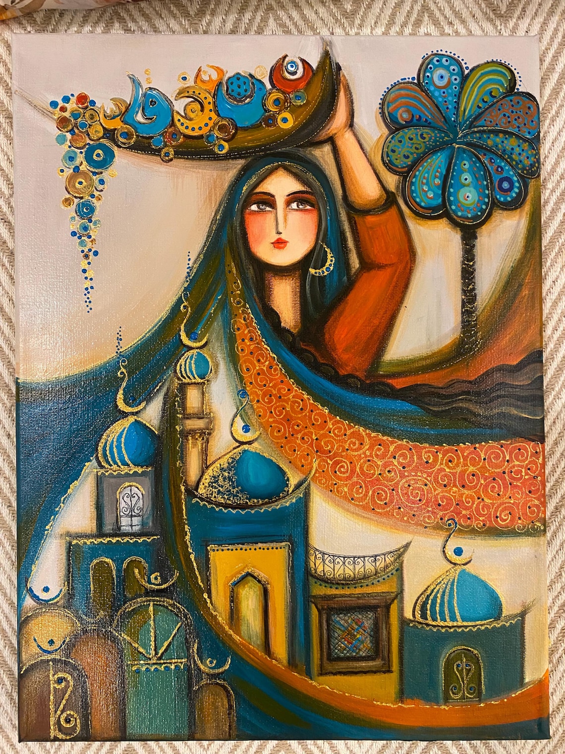 Original Iraqi Art. A Country in a Gown. Traditional and Cultural ...