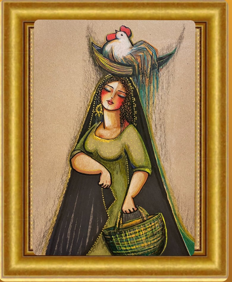 Two Original Pieces of Iraqi Art/ Home Decor/ A4 Iraqi Paintings /21 by ...