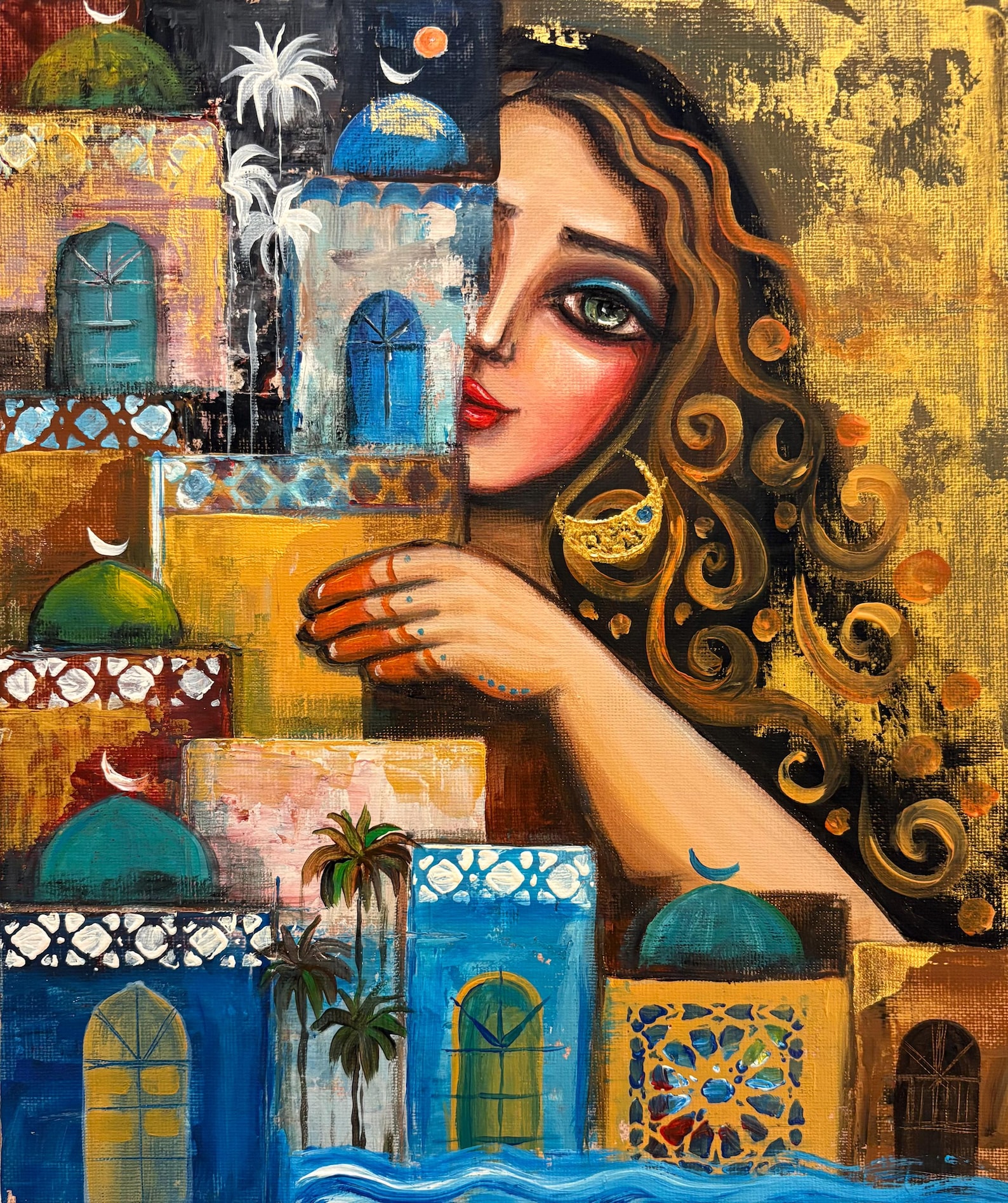 Houses and Domes. Original Iraqi Art. Traditional Features - Etsy