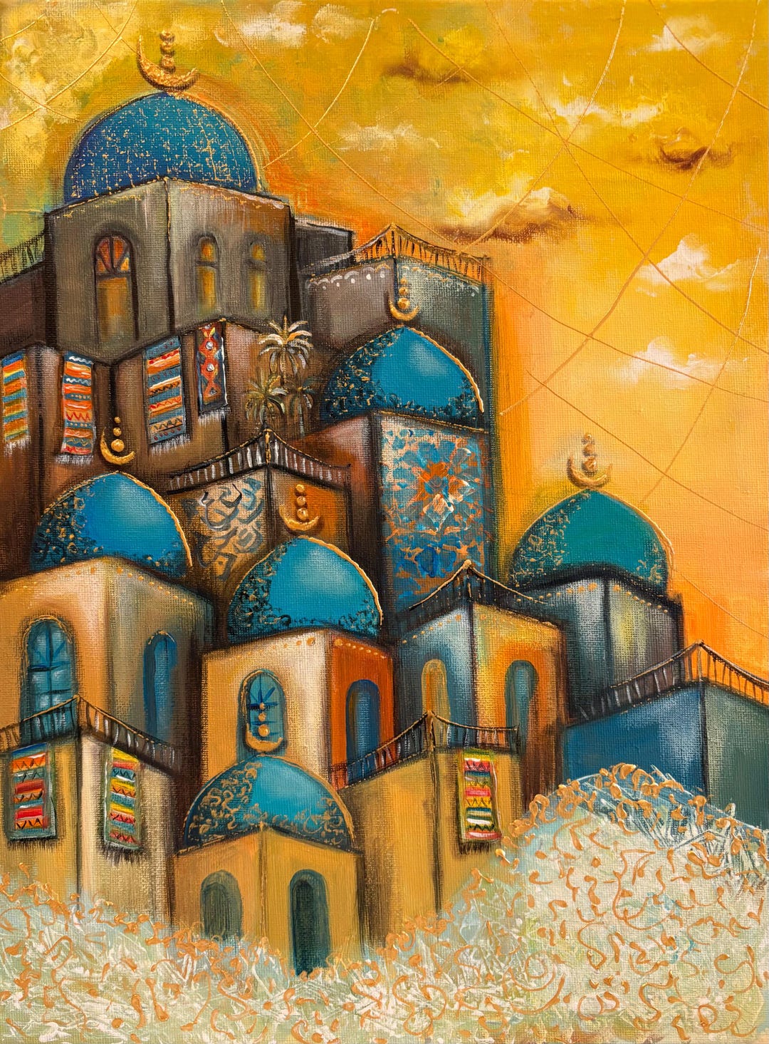 Domes of My City. Original Iraqi Art. Traditional and Cultural Features ...