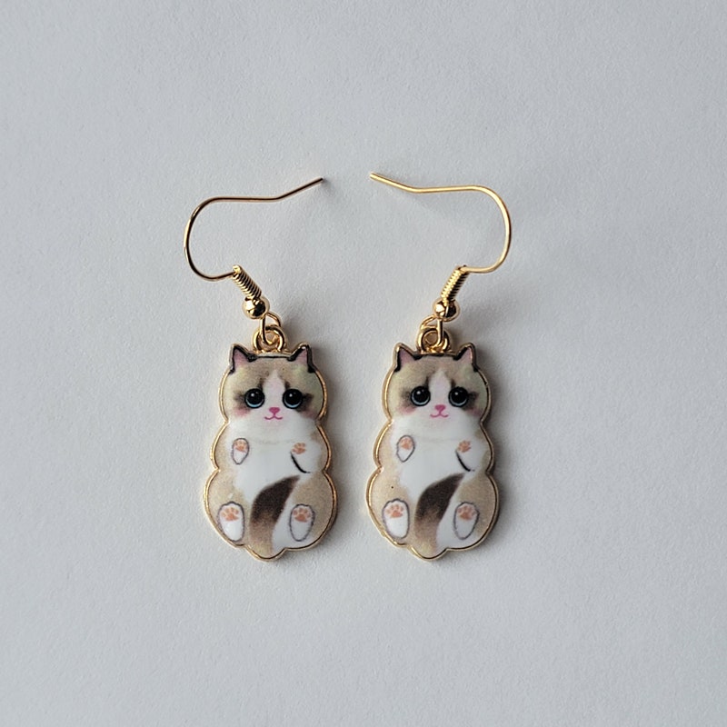 Cat Earrings - Etsy