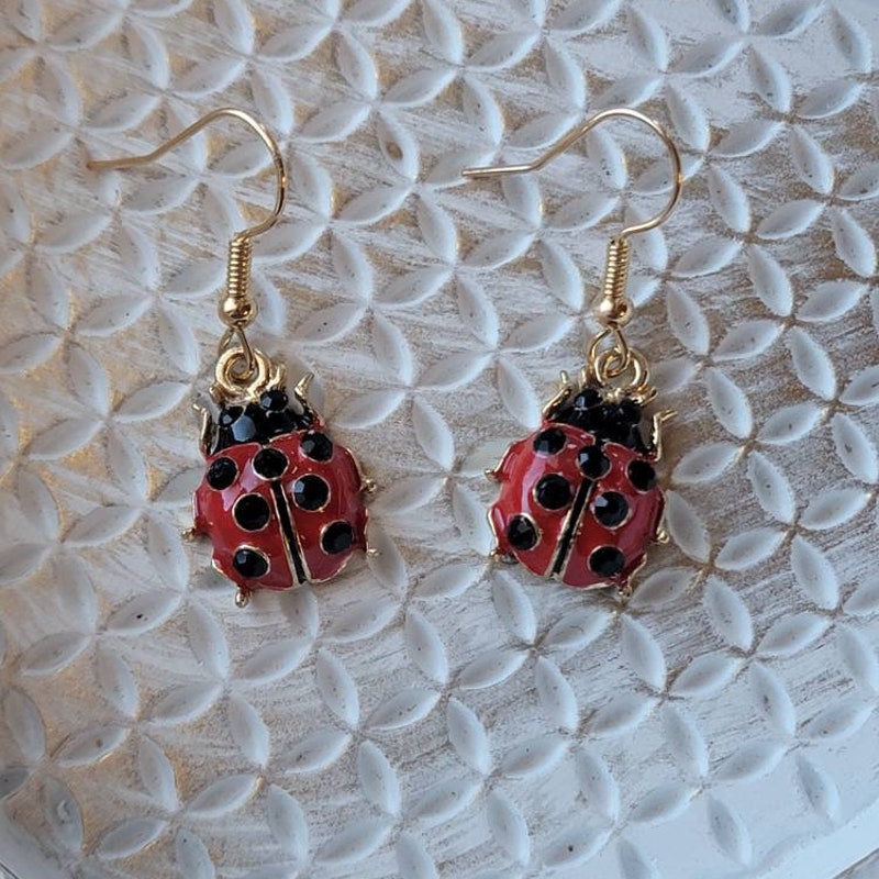 Ladybug Earrings - Etsy
