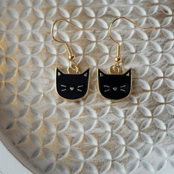 Cute Cat Earrings - Etsy