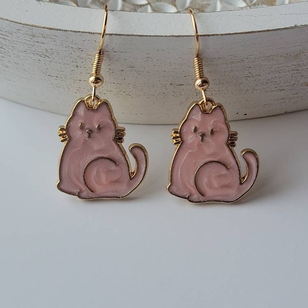 Cat Earrings - Etsy