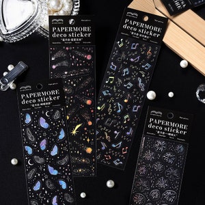 Starlight Hot Stamping Sticker Sheet, Decorations for KPOP Toploader ...