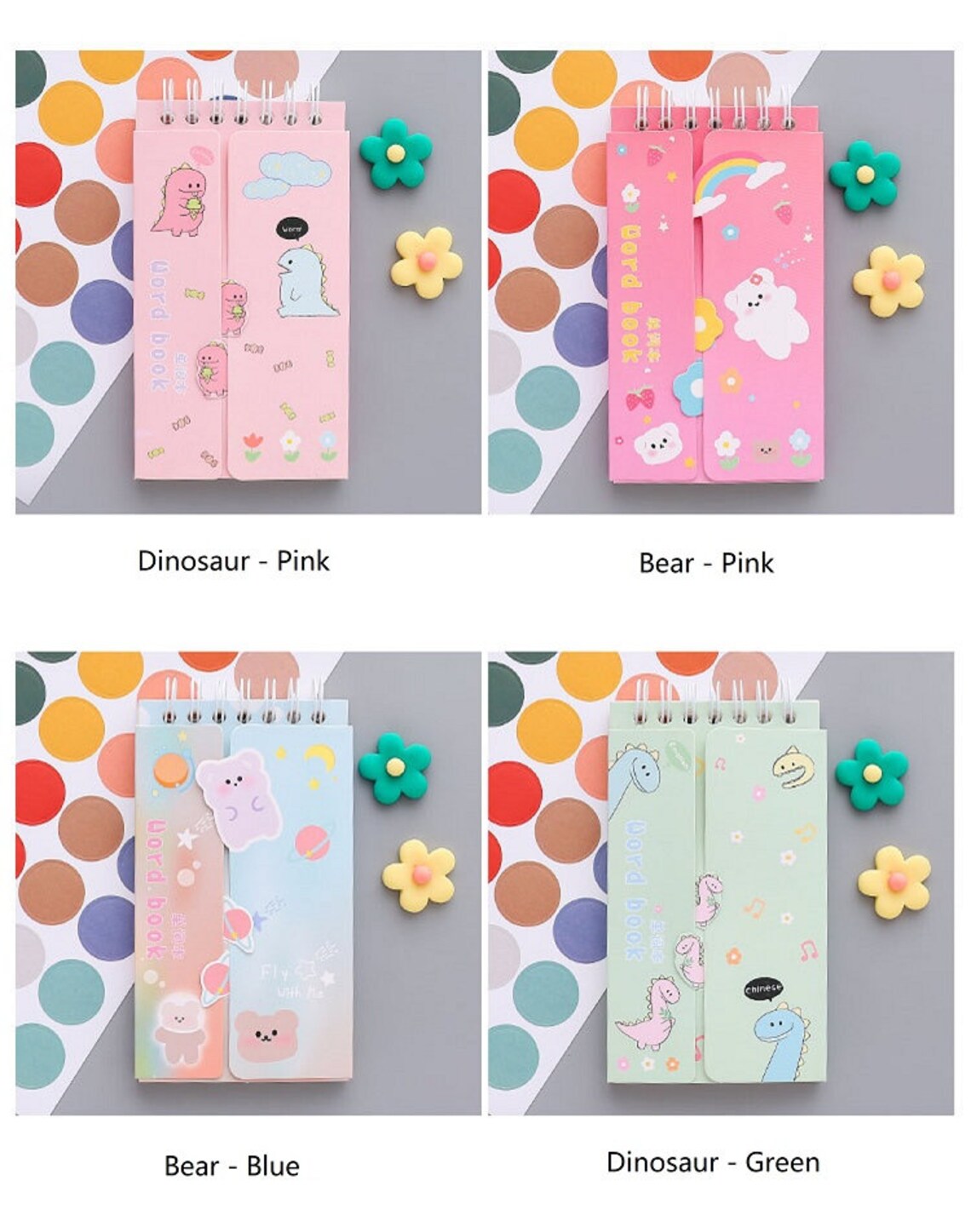 Cute Vocabulary Word Book Learning New Language Study Cards | Etsy