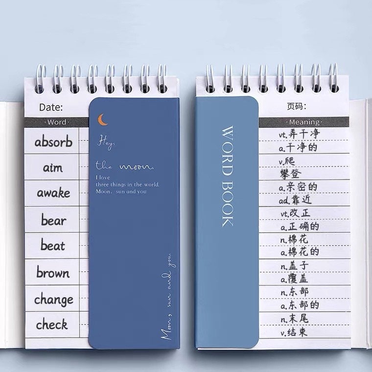 Vocabulary Word Book Learning New Language Study Cards Loose | Etsy