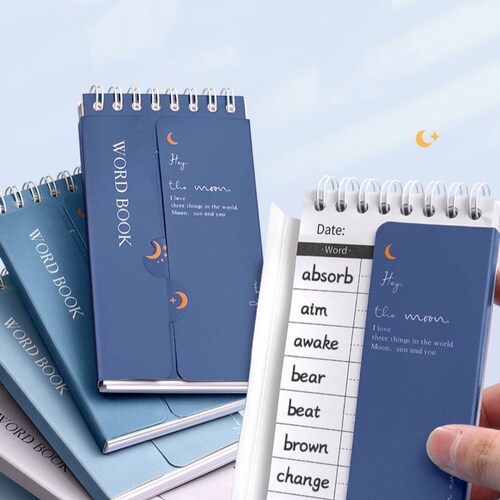 Cute Vocabulary Word Book Learning New Language Study Cards - Etsy