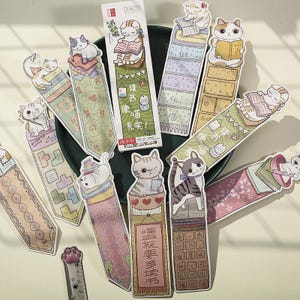 Kawaii Cat Bookmark Set of 30 | Cute Cat-themed Bookmarks | Adorable ...