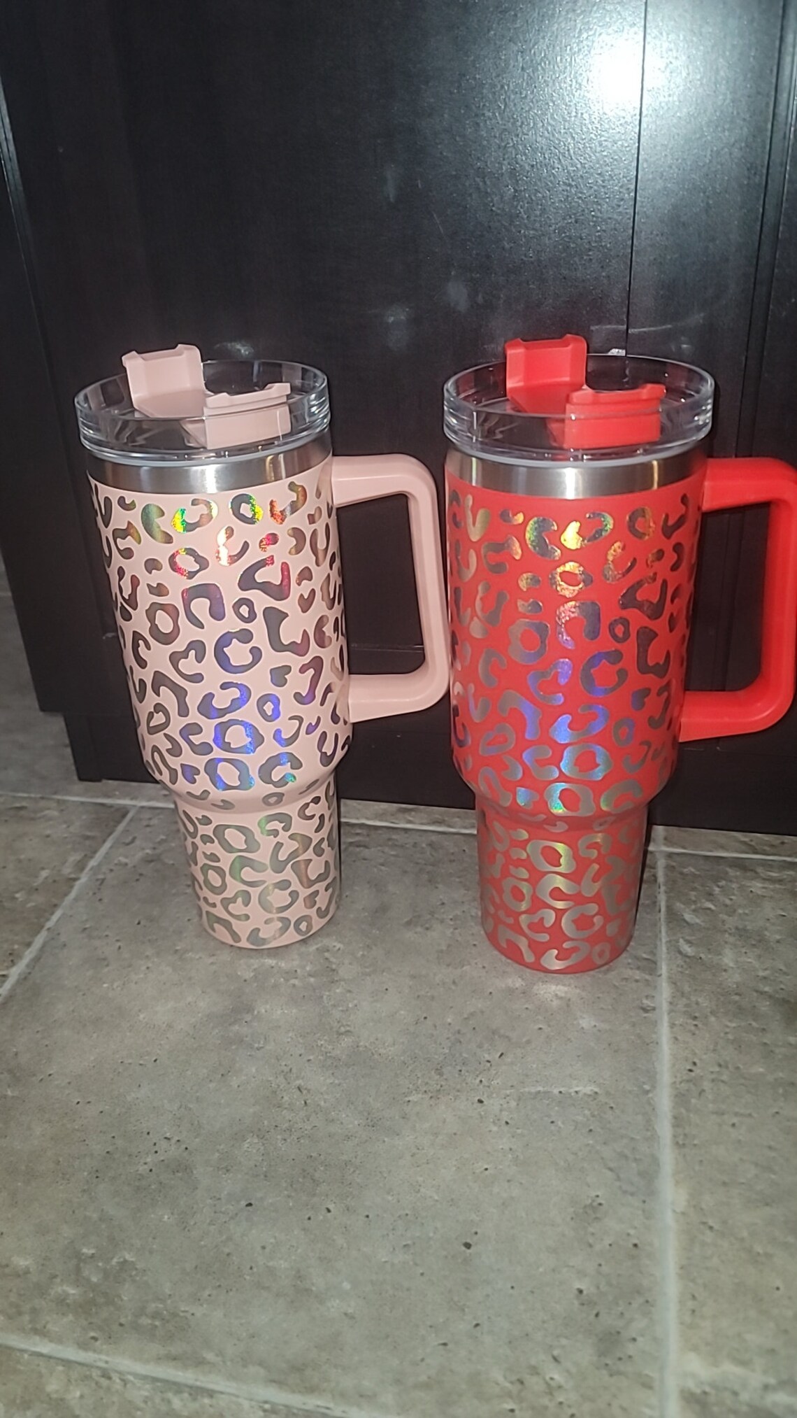 40oz Leopard Laser Engraved Holographic Tumbler - Etsy