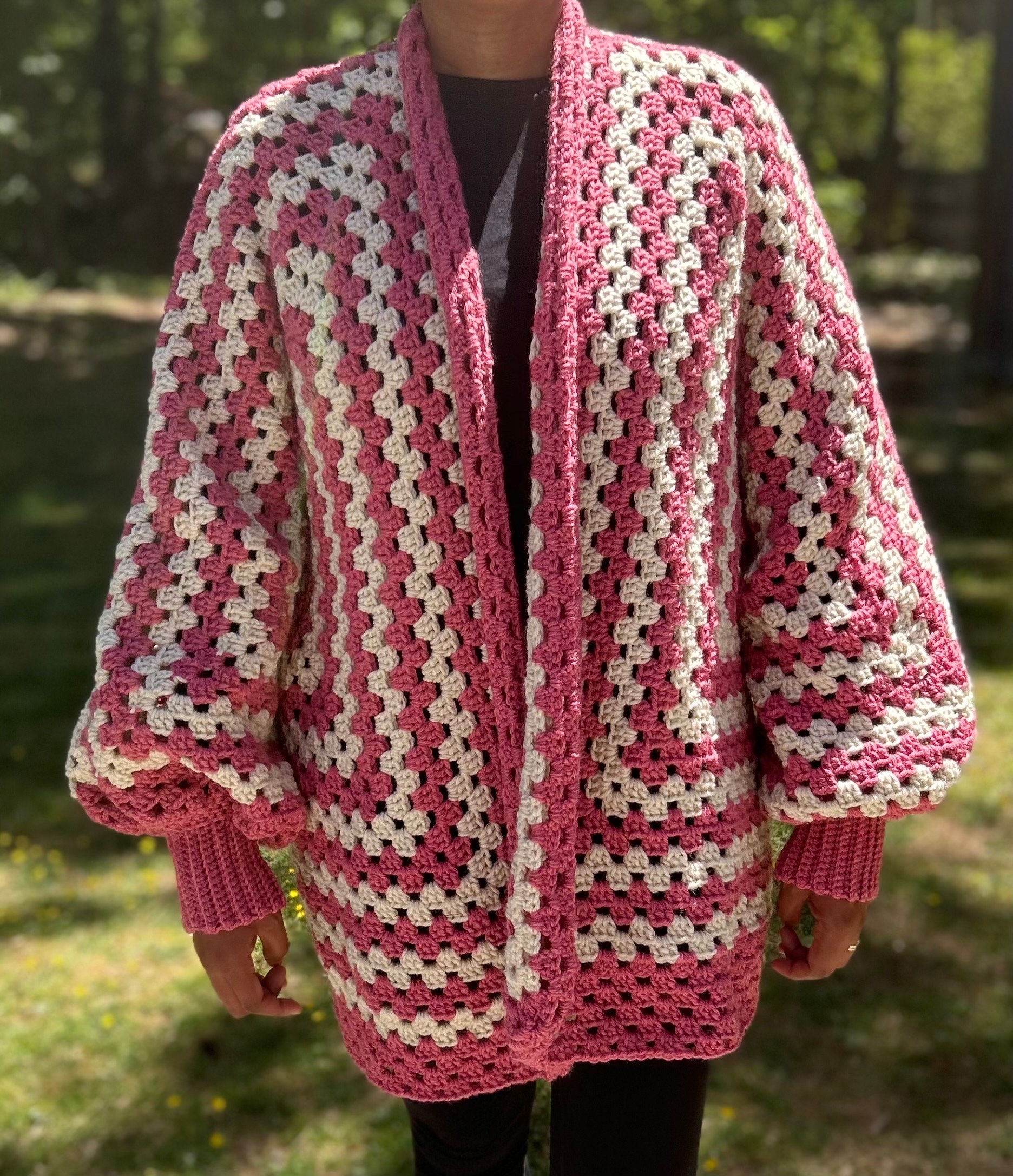 Hexagon Cardigan, Handmade Crochet Sweater, Granny Hexagon Cardigan ...