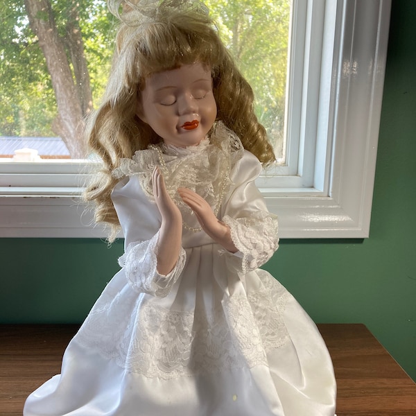 Porcelain Praying Doll - Etsy
