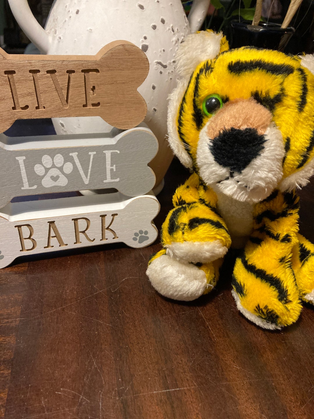Russ Tippy Tiger Plush Stuffed Animal 8” X 8” Beanie Weighted Paws ...