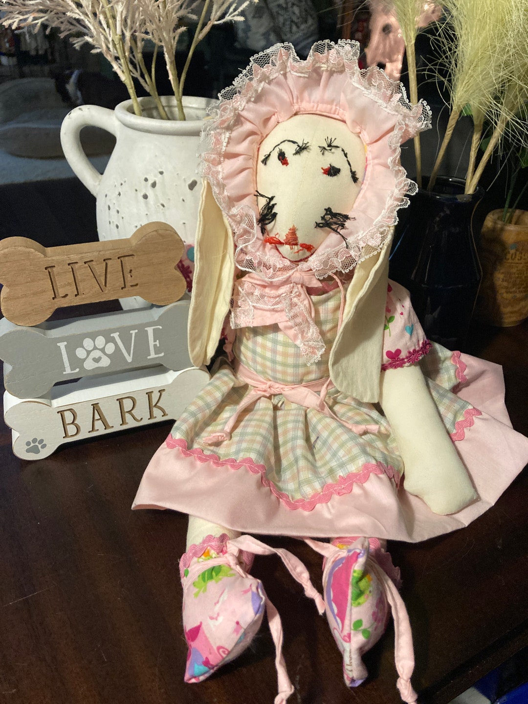 Handmade OOAK Rag Doll Bunny Rabbit 20” Tall Fairy Tales Once Upon a ...