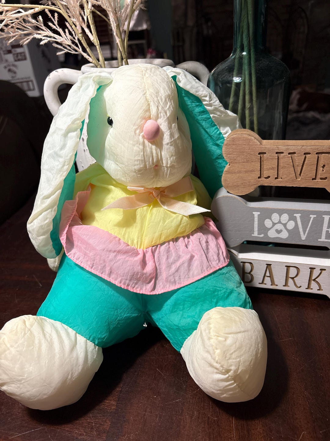 Gibson Greetings Puffy Bunny Rabbit 14” Vintage 1992 Puff Lump Type ...