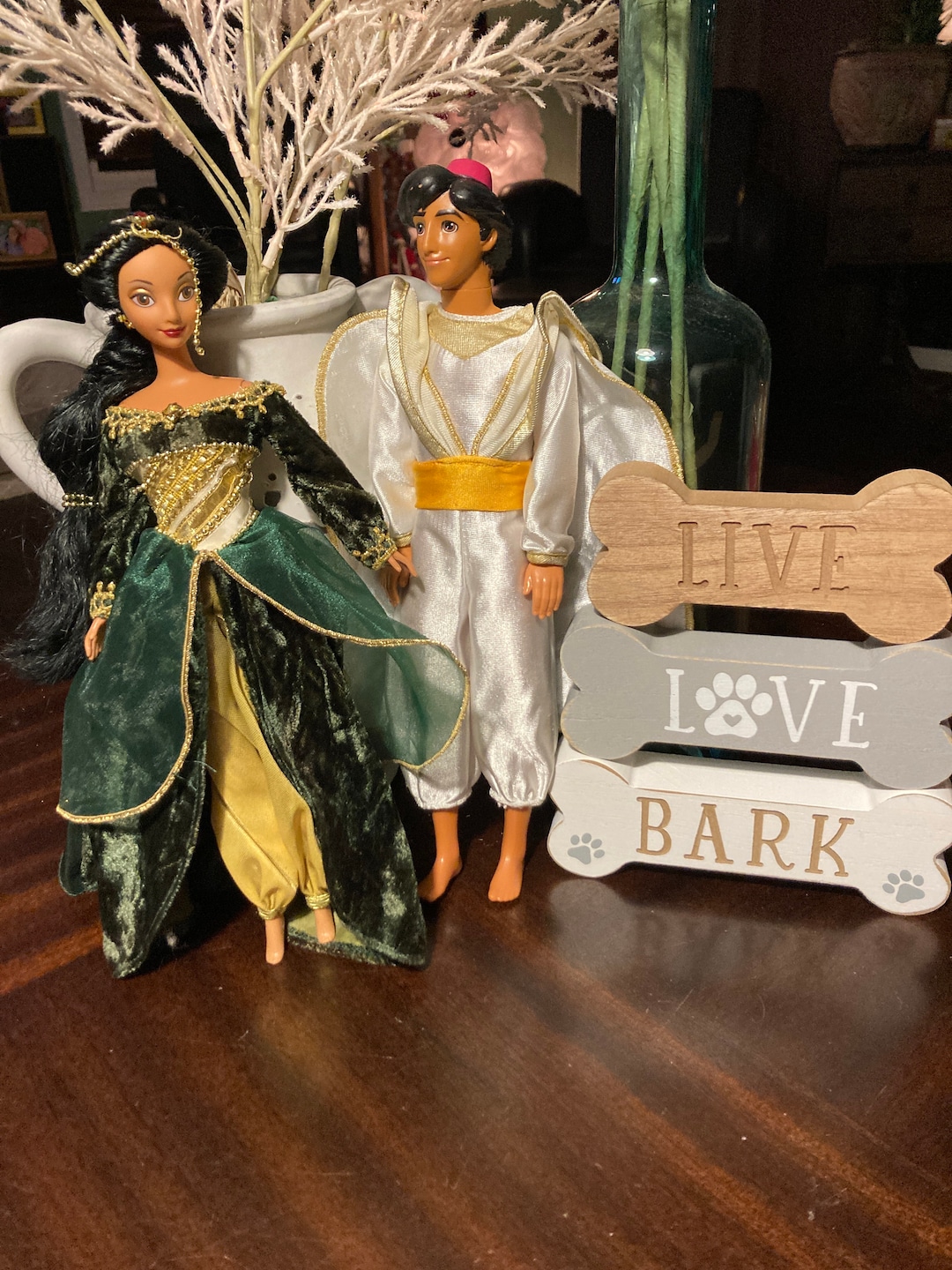 Disney Set of Dolls Aladdin’s Ali & Jasmine 12” Barbie Dolls in Outfits ...