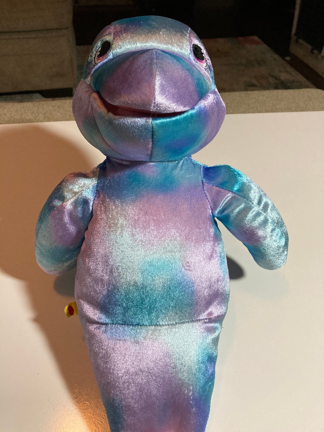 Build a Bear Dolphin Puppet 18” Plush Stuffed Dolphin Pastels With Hand ...