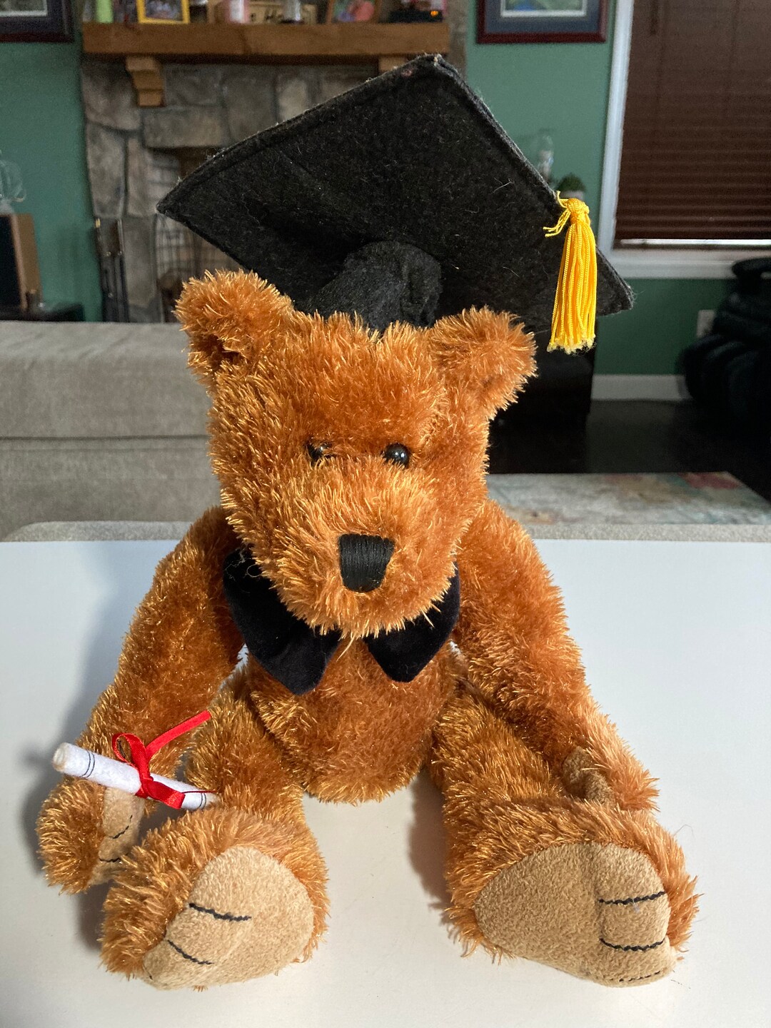 Dandee Teddy Bear Graduation Nest With Hat Tassel Diploma and Bow Tie ...