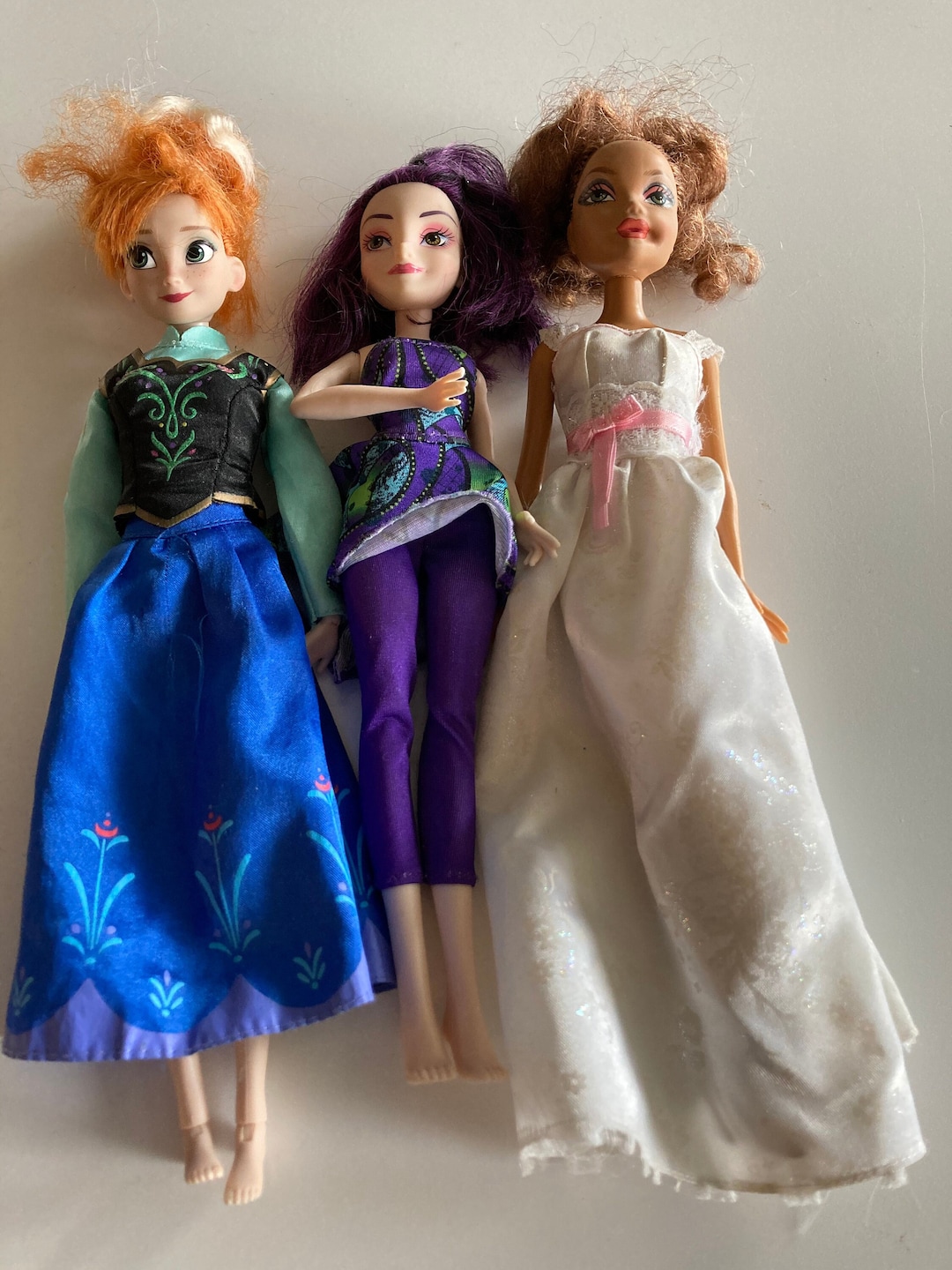 Mattel Barbie Disney Frozen Descendants Bride Lot of 3 Dolls Red Hair ...