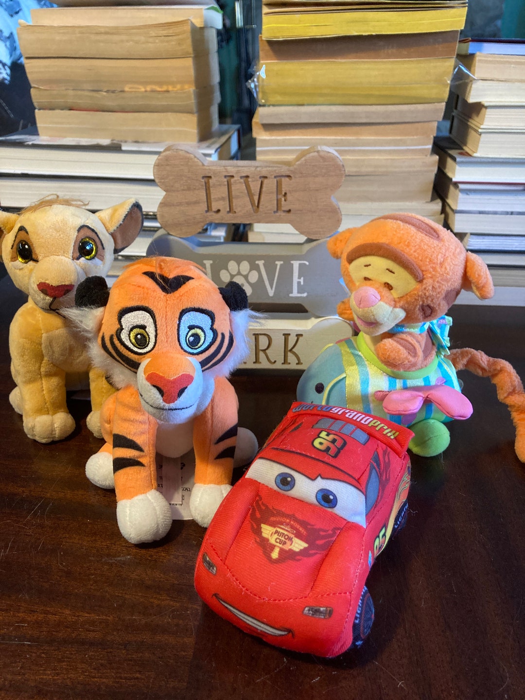 Disney Toddler Young Child Plushie Lot of 4 Ty 7 Simba 6 Cars Red Car ...