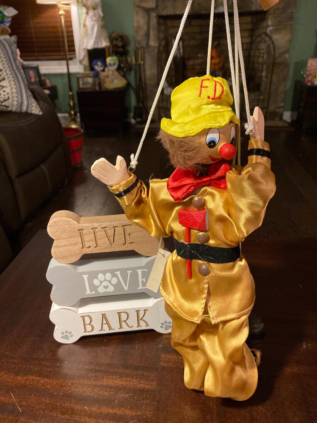 Tellon Collection 16” Marionette Fireman Wooden Puppet Doll Brand New ...