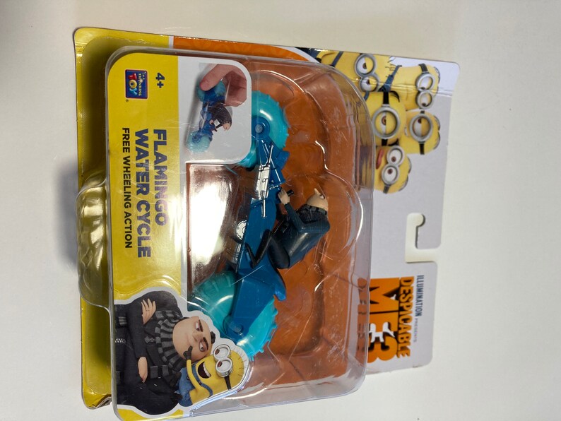Despicable ME Set 2 Toys Flamingo Water Cycle Motorcycle | Etsy