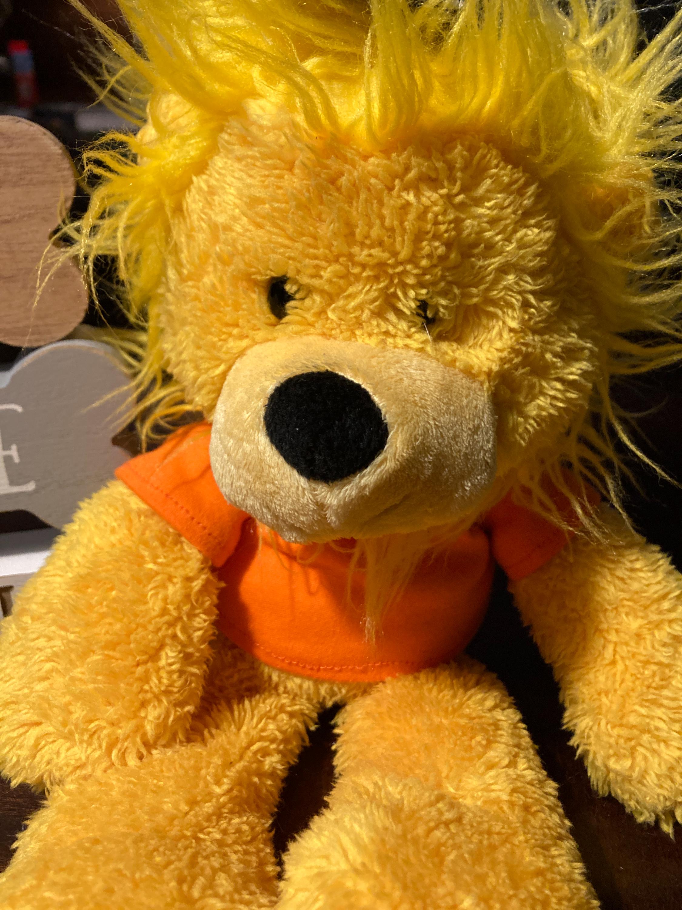 Gund 16” Lionel Train Lion Engineer Plush Toy Animal Yellow Stuffed ...
