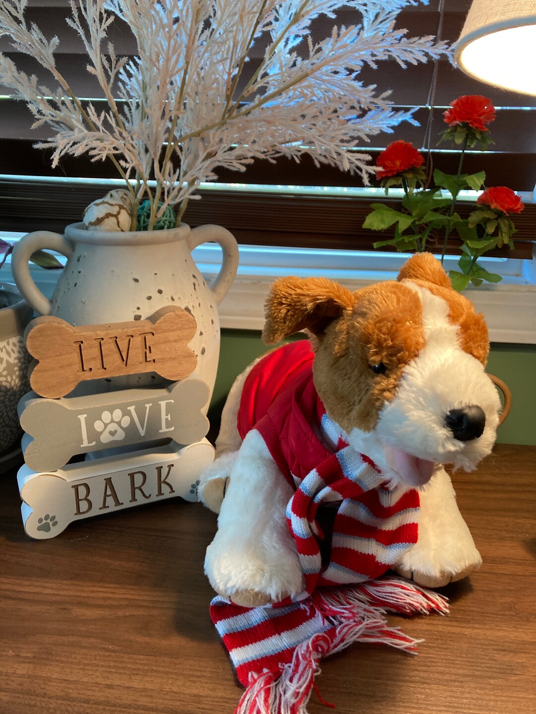 Build A Bear Puppy Dog Plush 15” Brown White Terrier Shepherd Stuffed ...