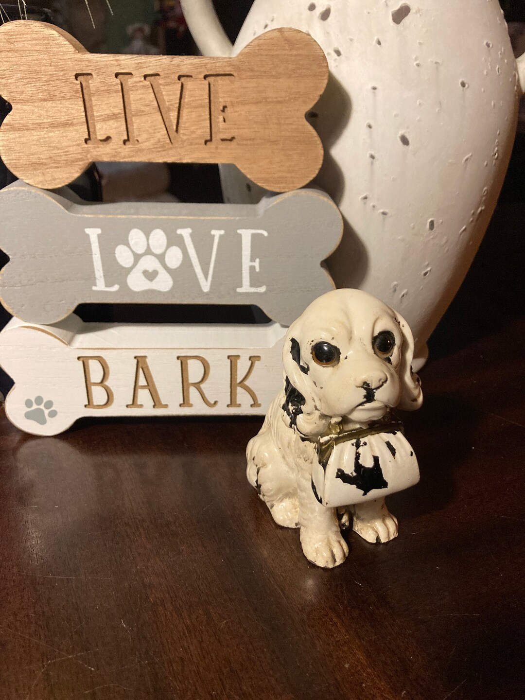 Vintage Japan Ceramic Dog Cocker Spaniel Puppy Dog Holding a Purse ...