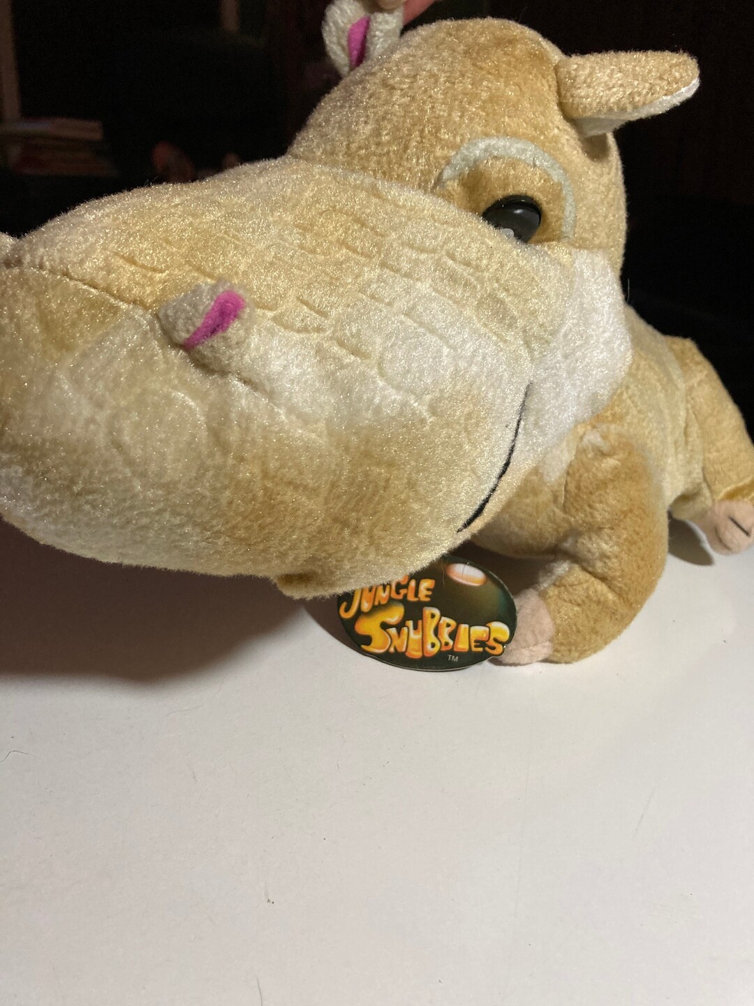 Toy Network Plush Stuffed Hippo Jungle Snubbies 13” Long 8” Tall Funny ...