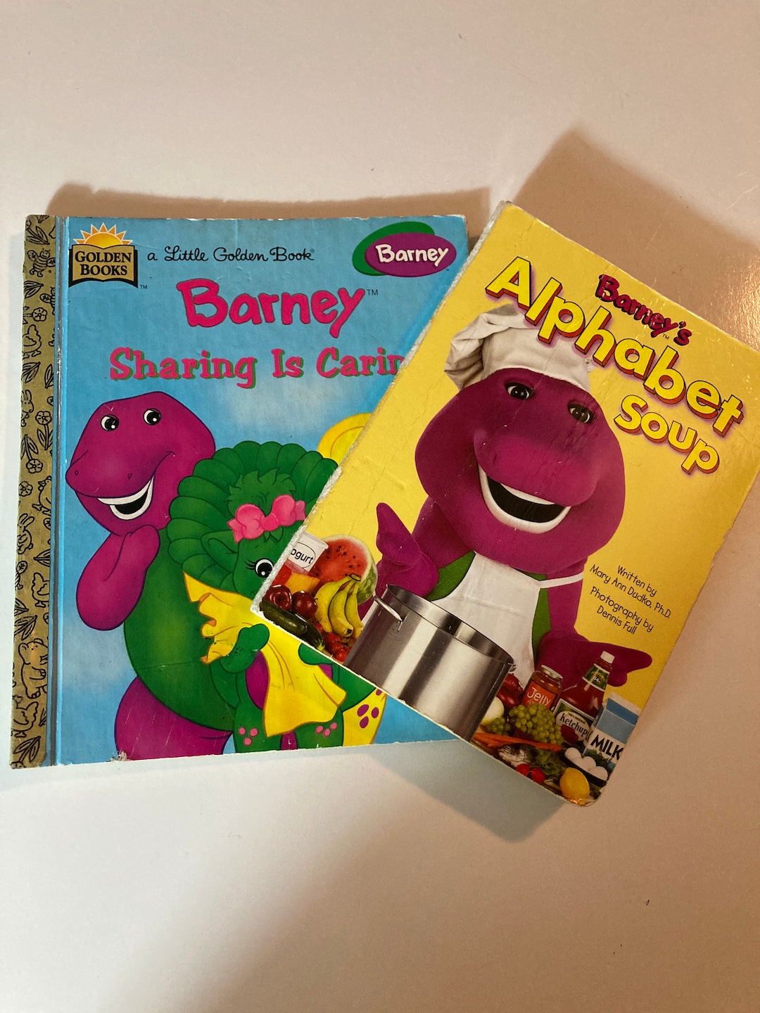 Barneys Alphabet Soup Cardboard Book And A Little Golden Book Etsy