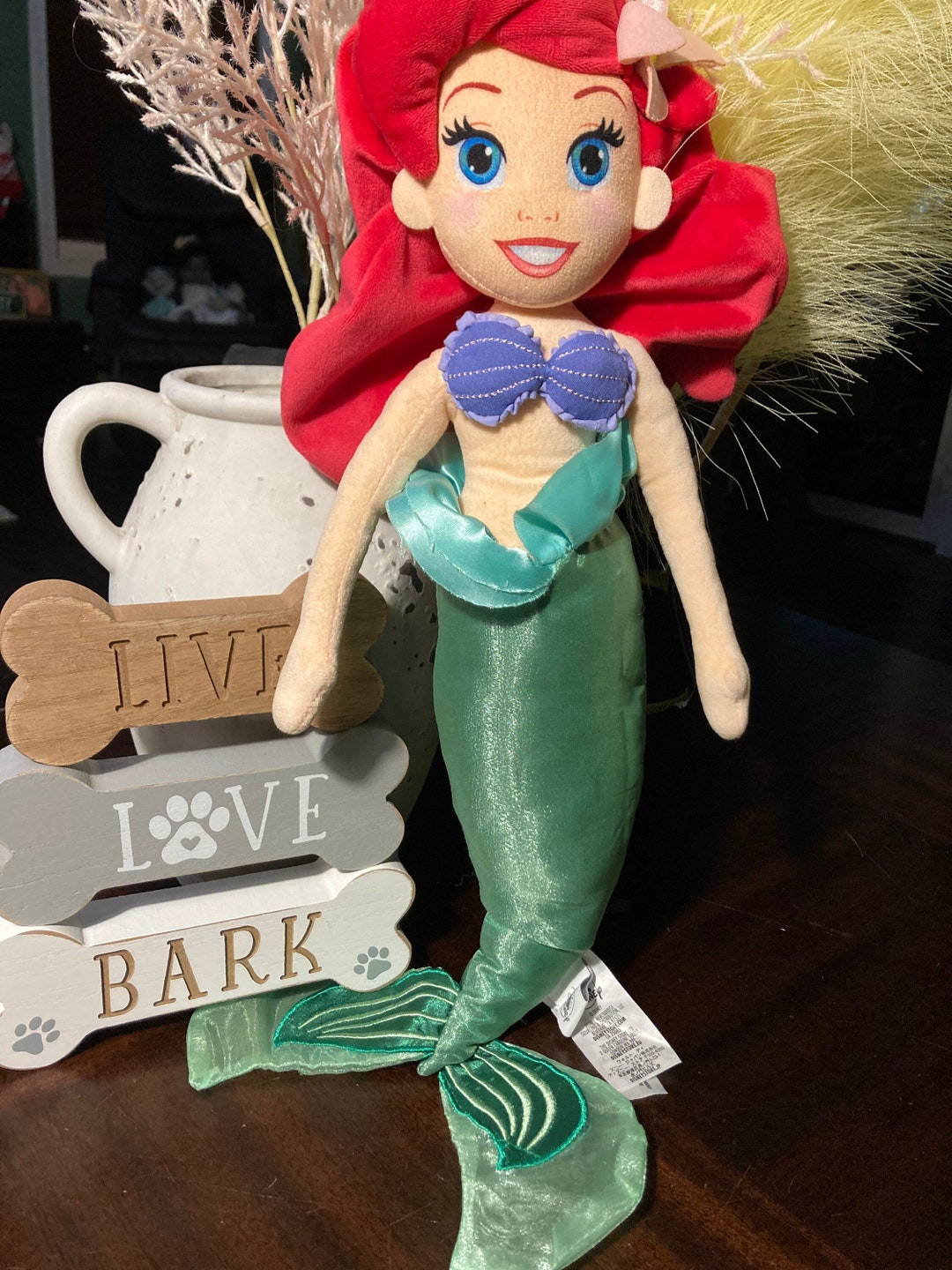 Disney Little Mermaid Ariel Rag Doll 18 Plush Stuffed Toy Doll No ...