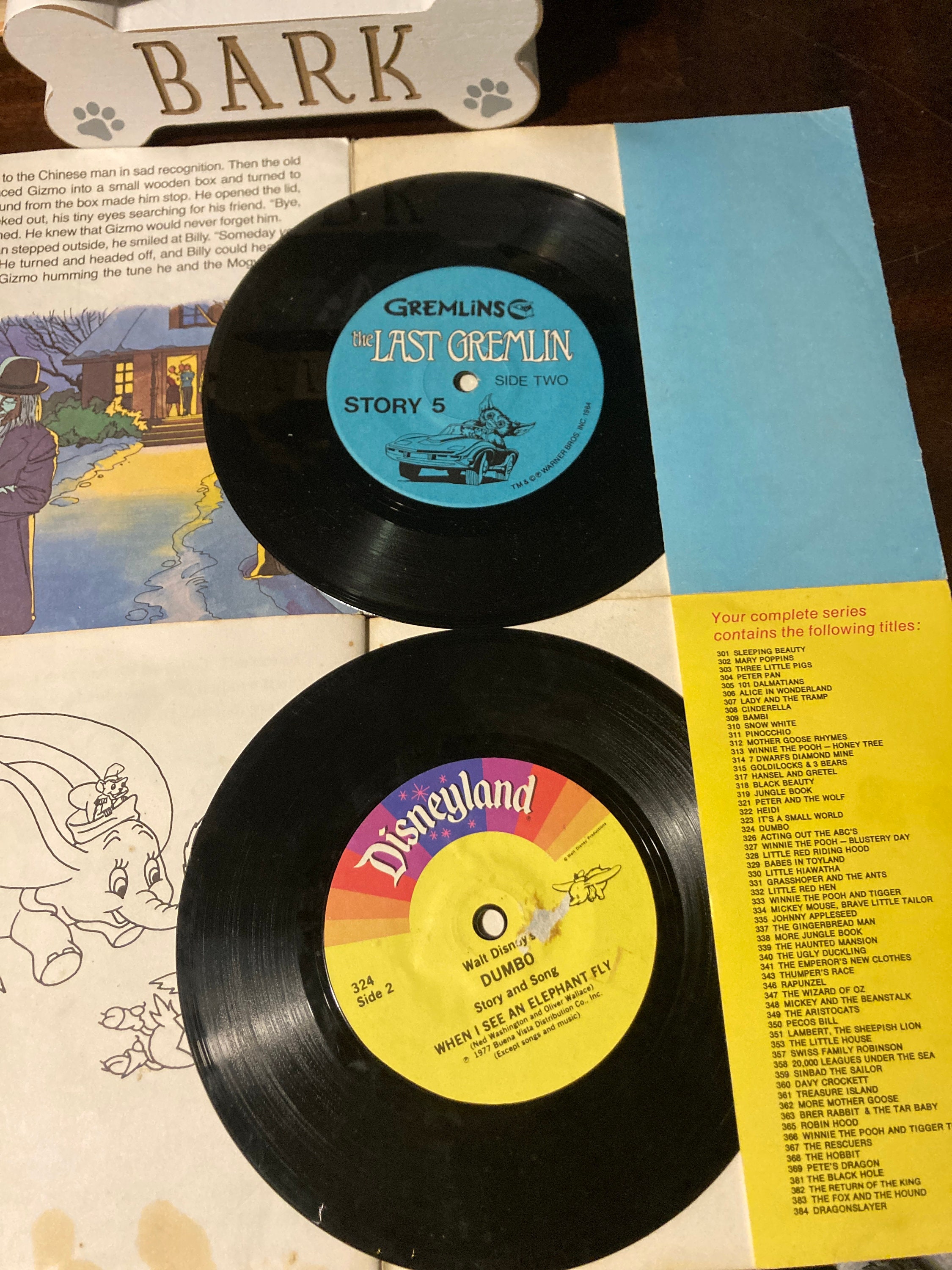 Walt Disney’s Story of Dumbo See Read Hear Book With RPM Record & the ...