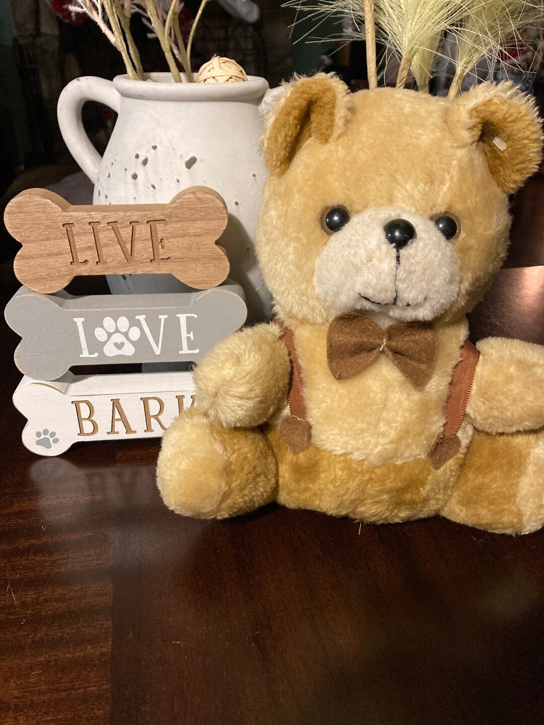 MTY International Vintage Plush Stuffed Brown Tan Teddy Bear 10” Tall 9 ...